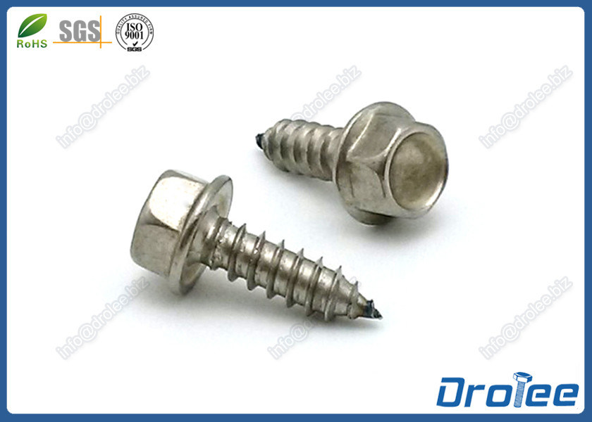 Stainless Steel 18-8 / 304 Sheet Metal Screw Hex Washer Head ST5.5-14 x50mm