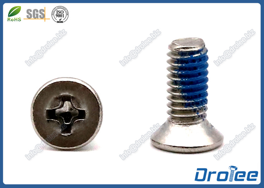 304/316 Stainless Steel Philips Flat Head Self-locking Screw w/ Nylon Patch